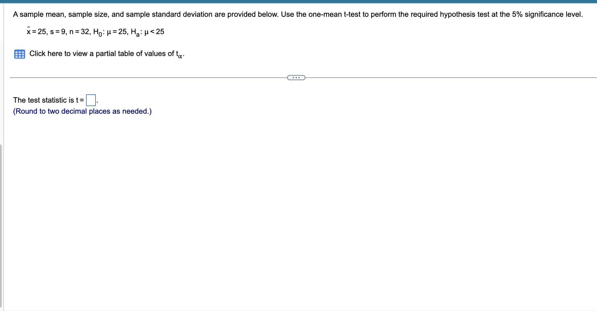 Solved A sample mean, sample size, and sample standard | Chegg.com