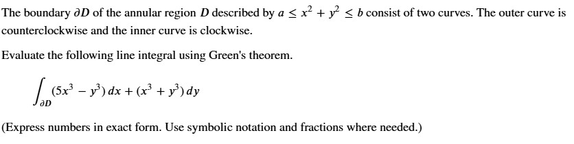 Solved The boundary of the annular region D described by | Chegg.com