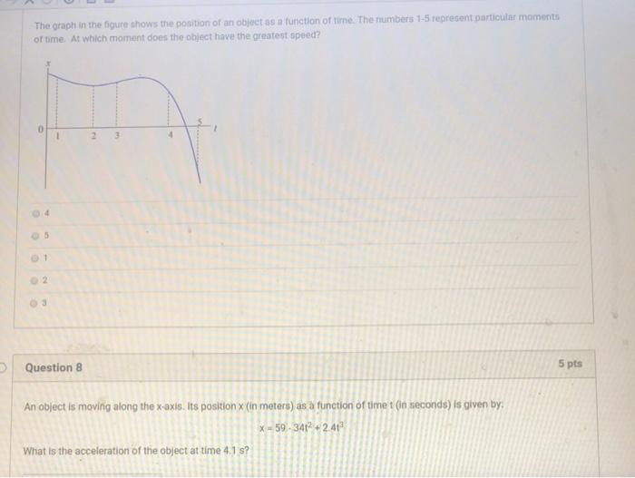 Solved The graph in the figure shows the position of an | Chegg.com
