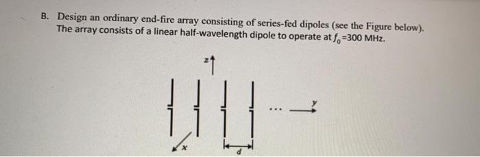Solved B. Design an ordinary end-fire array consisting of | Chegg.com