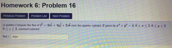 Solved Homework 6 Problem 23 Previous Problem Problem List