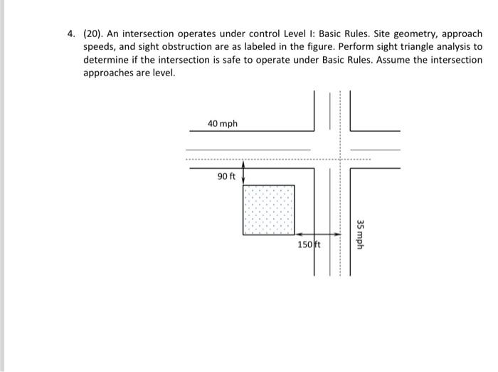 Solved An intersection operates under control Level I: Basic | Chegg.com