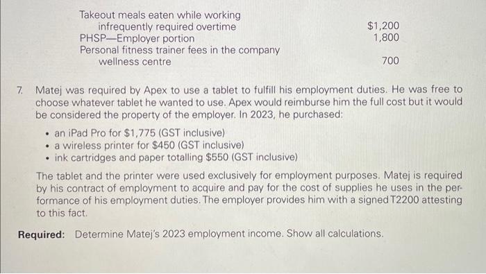 Solved AP 3-10 Employment Income Mr. Matej Novak has been | Chegg.com