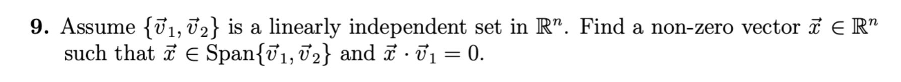 Solved Assume {vec(v)1,vec(v)2} ﻿is a linearly independent | Chegg.com