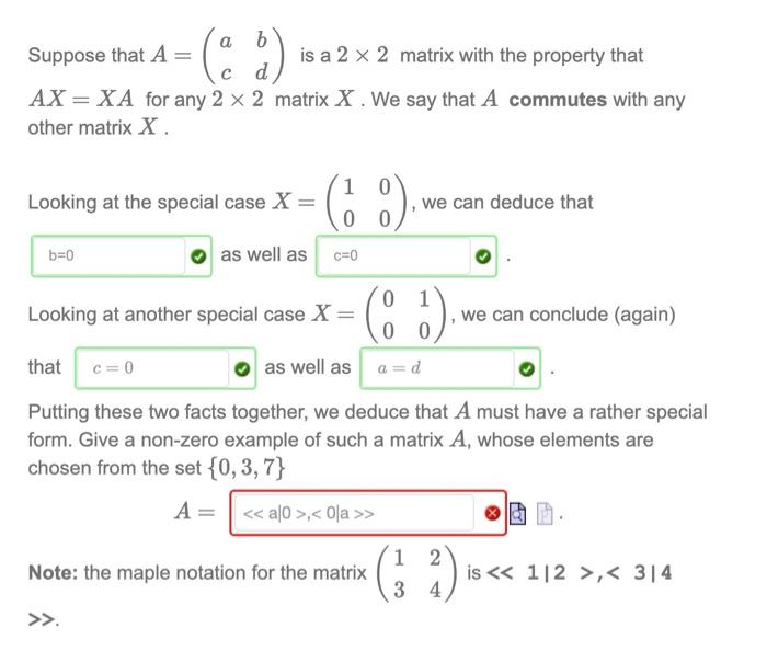 Solved Consider the 2×2 matrices I=(1001) and K=(0210) They | Chegg.com