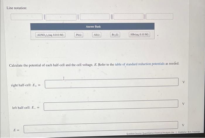 Solved Write the line notation for the following cell. Pt | Chegg.com