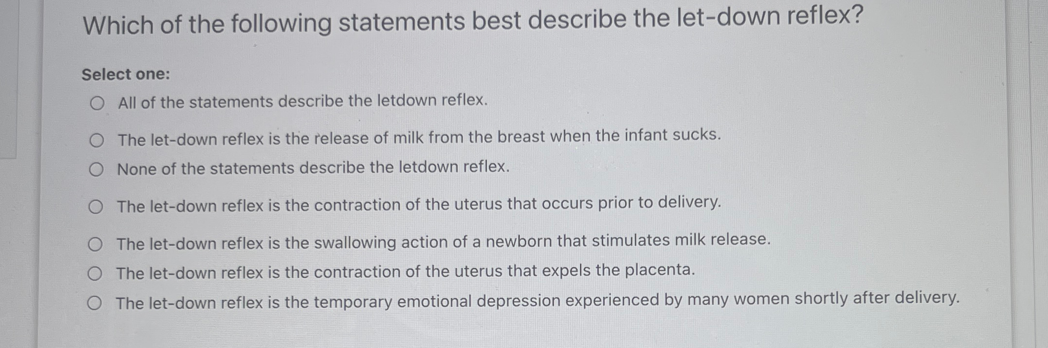 Solved Which of the following statements best describe the | Chegg.com