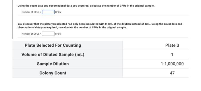 Solved Using the count data and observational data you | Chegg.com