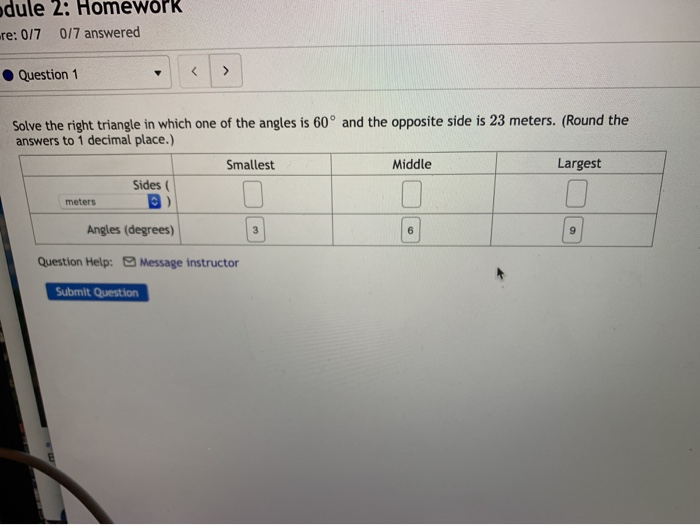 Solved dule 2: Homework re: 0/7 0/7 answered Question 1
