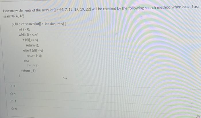 Solved How many elements of the array int[ | Chegg.com