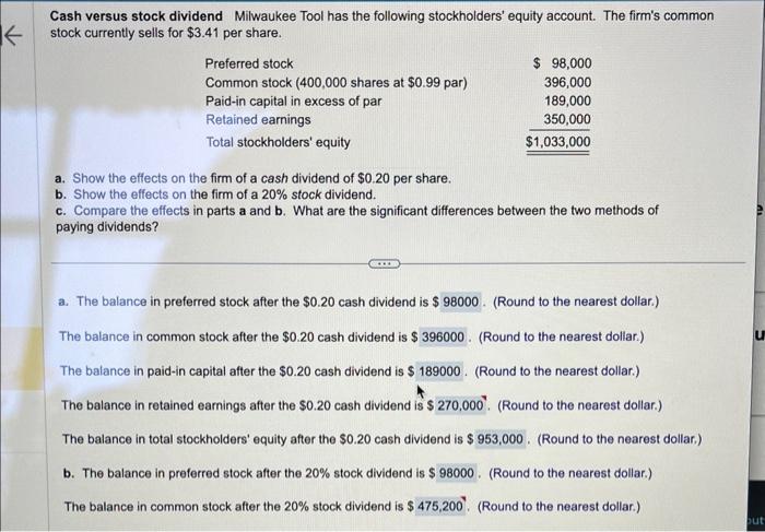 Solved 1. balance in paid in capital after 20% stock | Chegg.com