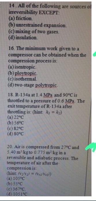 Solved 14. All of the following are sources of | Chegg.com