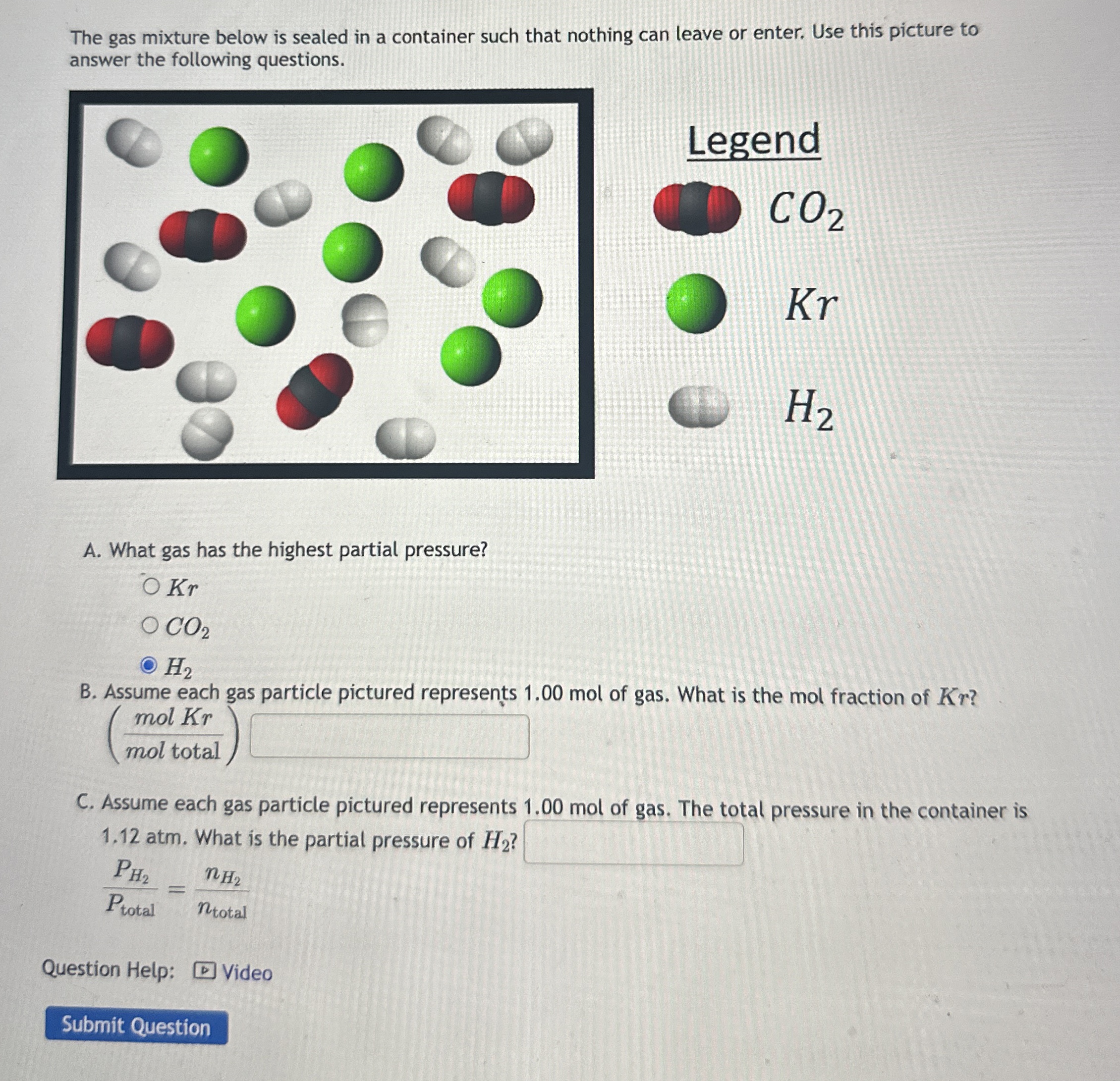 Solved The gas mixture below is sealed in a container such | Chegg.com