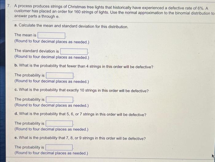 A process produces strings of Christmas tree lights | Chegg.com