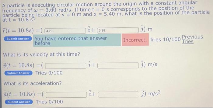 Solved A particle is executing circular motion around the | Chegg.com