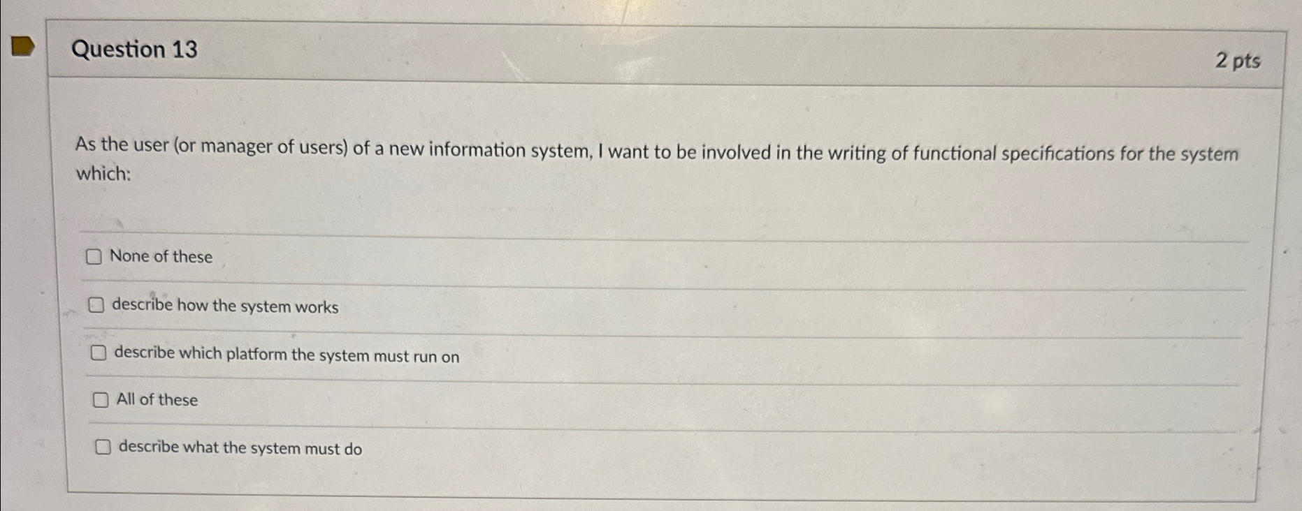 Solved Question 132 ﻿ptsAs the user (or manager of users) | Chegg.com