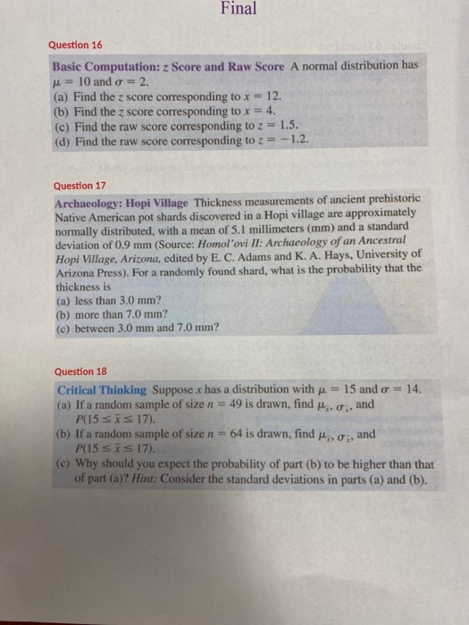 Solved Final Introduction to Random Variables and | Chegg.com