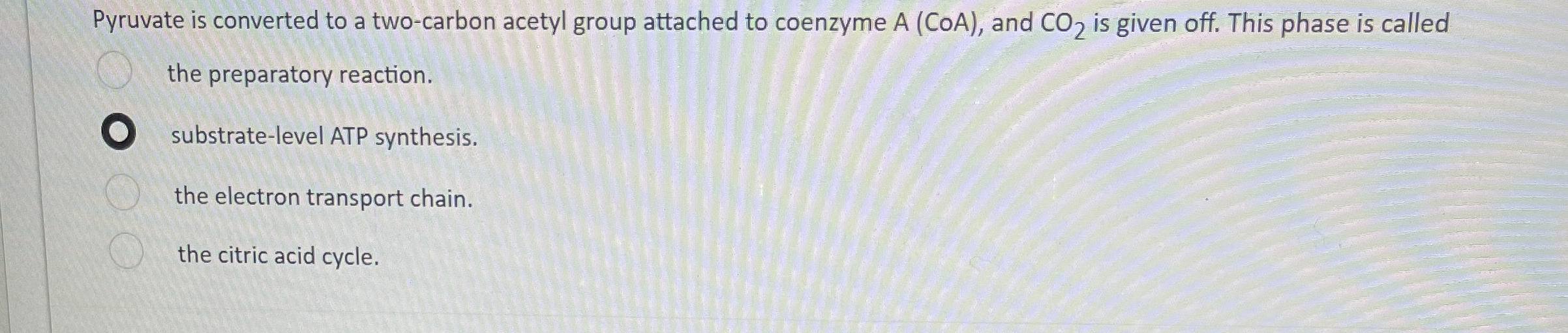 Solved Pyruvate is converted to a two-carbon acetyl group | Chegg.com