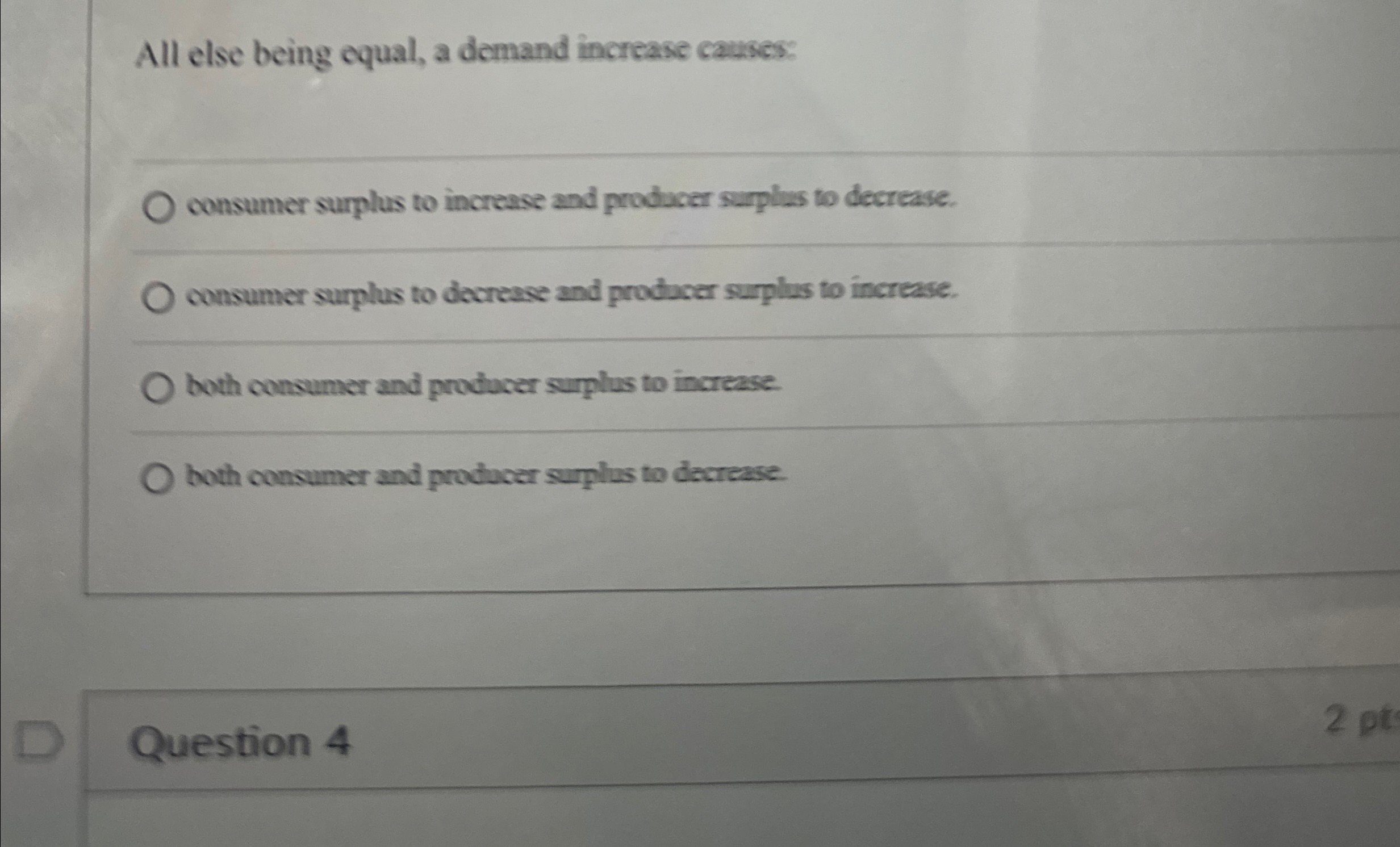 Solved All else being equal, a demand increase | Chegg.com