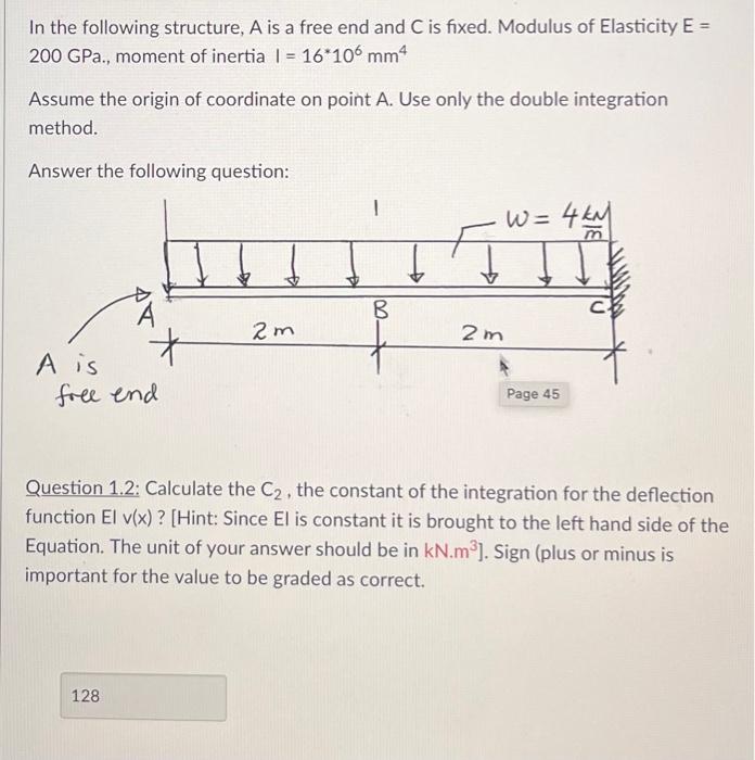 Solved In the following structure, A is a free end and C is | Chegg.com