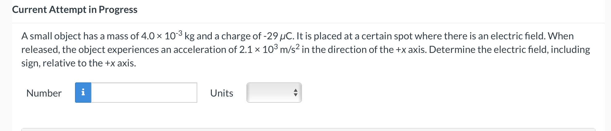 Solved Current Attempt in ProgressA small object has a mass | Chegg.com