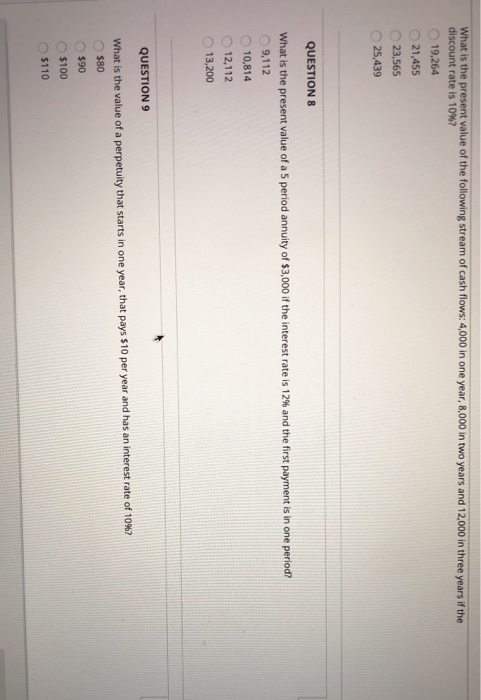 Solved What is the present value of the following stream of | Chegg.com