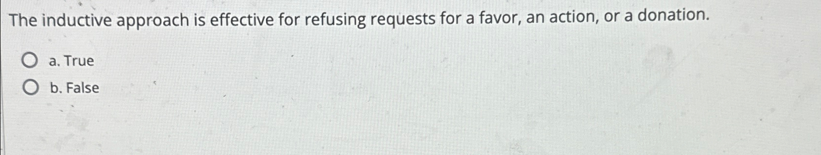 Solved The inductive approach is effective for refusing | Chegg.com