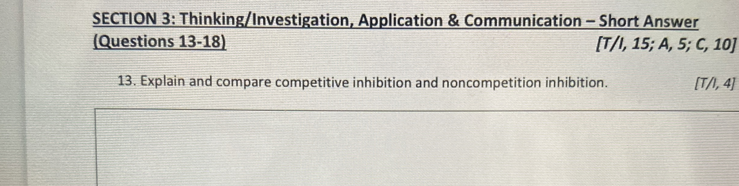 Solved SECTION 3: Thinking/Investigation, ﻿Application & | Chegg.com