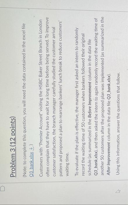 Problem 3 (12 points) (Note: to complete this | Chegg.com