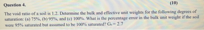 Solved Bulk unit weight is nothing but the same as the moist | Chegg.com