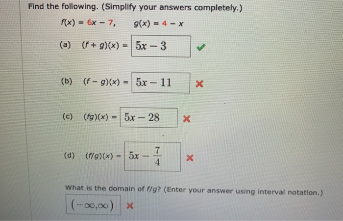 Solved Find the following. (Simplify your answers | Chegg.com