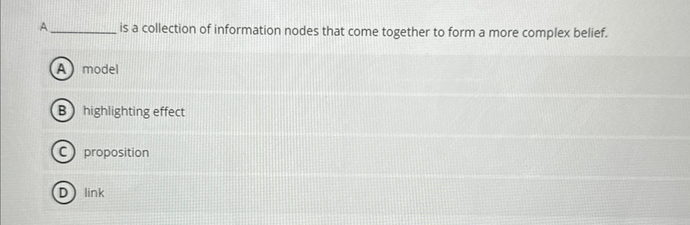 Solved A ﻿is a collection of information nodes that come | Chegg.com