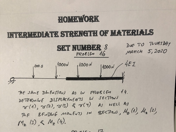 HOMEWORK INTERMEDIATE STRENGTH OF MATERIALS SET | Chegg.com