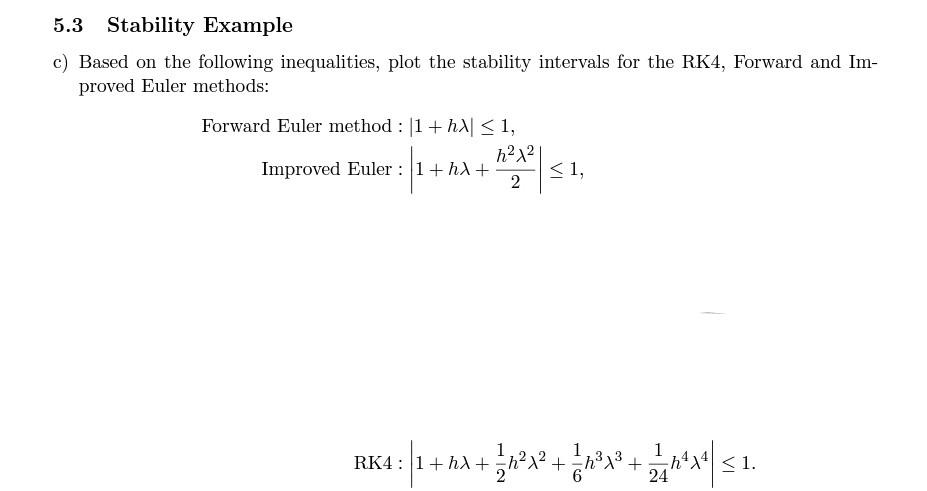 Solved 5.3 Stability Example c) Based on the following | Chegg.com
