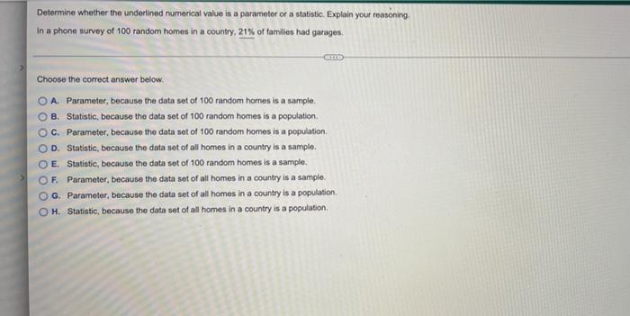 Solved Determine whether the underlined numerical value is a | Chegg.com