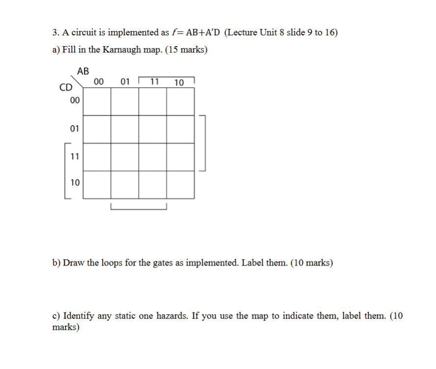 Solved 3. ﻿A circuit is implemented as \( | Chegg.com