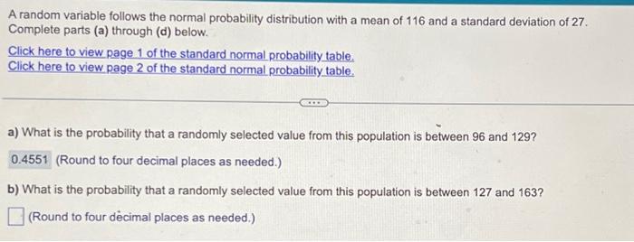 Solved A random variable follows the normal probability | Chegg.com