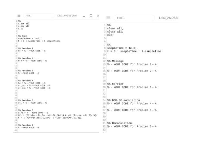 Solved Part 1: AM DSB (50 pts) In this part, you will | Chegg.com