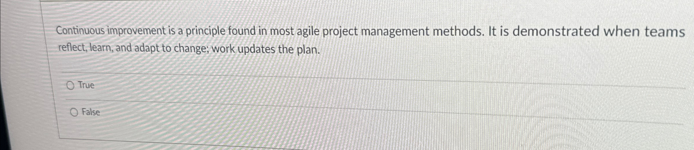 Solved Continuous improvement is a principle found in most | Chegg.com