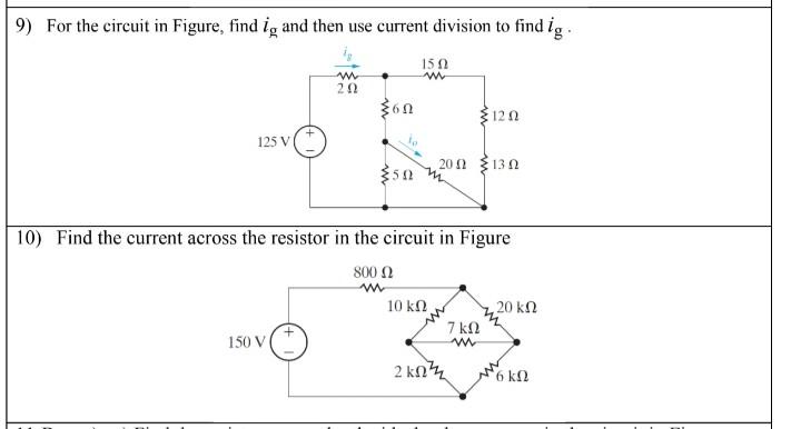 Solved 9) For the circuit in Figure, find ig and then use | Chegg.com