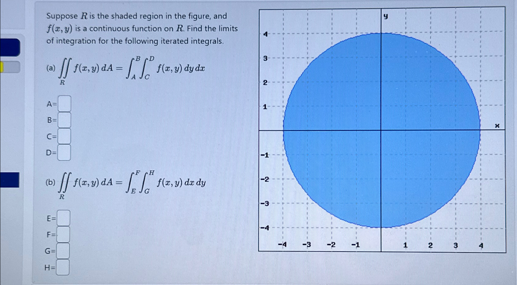Solved Suppose R ﻿is the shaded region in the figure, and | Chegg.com