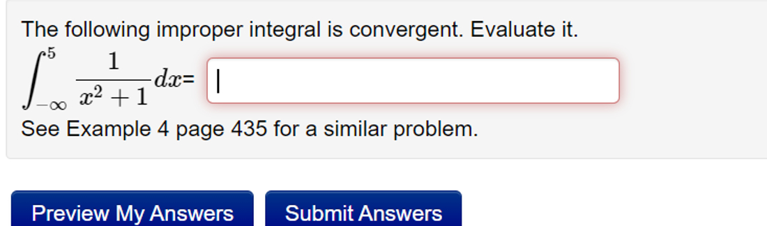 Solved The following improper integral is convergent. | Chegg.com
