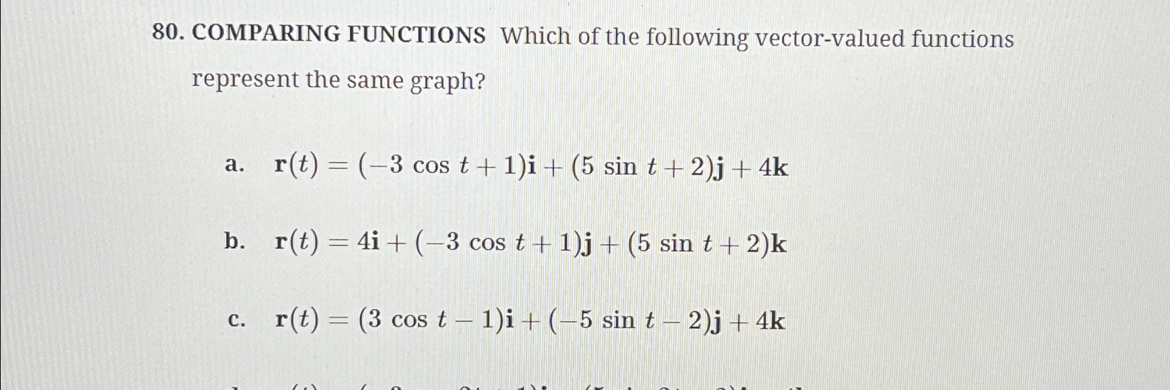 Solved COMPARING FUNCTIONS Which of the following | Chegg.com