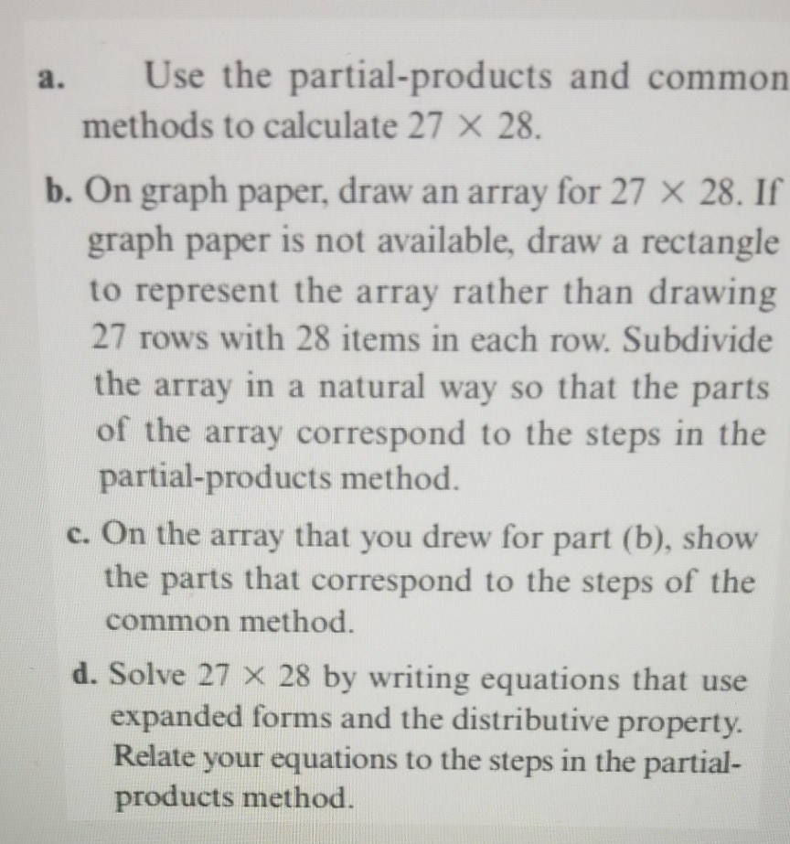 Solved Use the partial-products and common methods to | Chegg.com