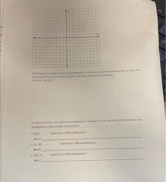 Solved 2. A) GRAPH THE FUNCTION f(x)=3x−5B) SHOW ON THE | Chegg.com