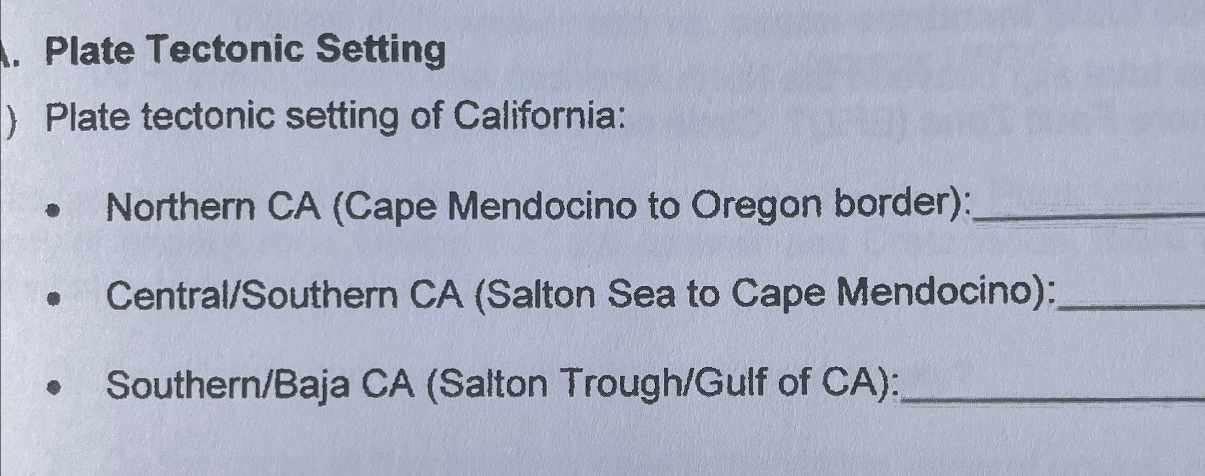 Solved Plate Tectonic SettingPlate tectonic setting of | Chegg.com