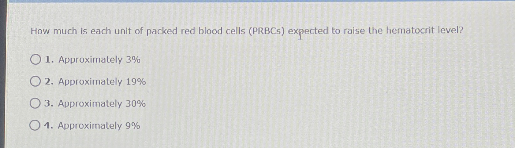 Solved How much is each unit of packed red blood cells | Chegg.com