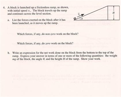 Solved A block is launched up a frictionless ramp, as shown, | Chegg.com
