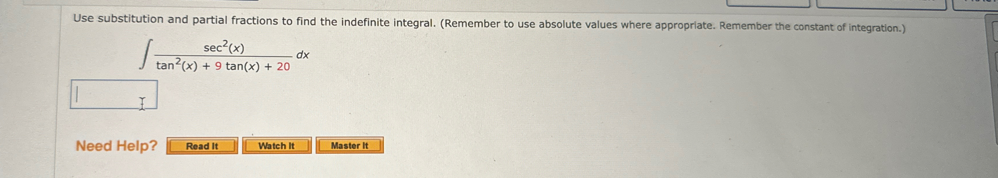 Solved Use substitution and partial fractions to find the | Chegg.com