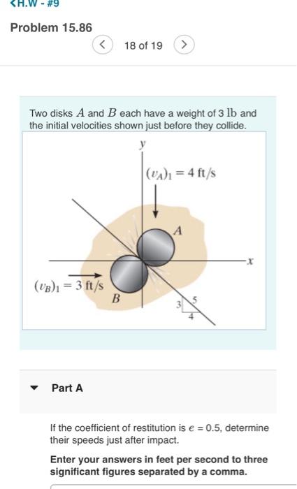 Solved Two disks A and B each have a weight of 3lb and the | Chegg.com